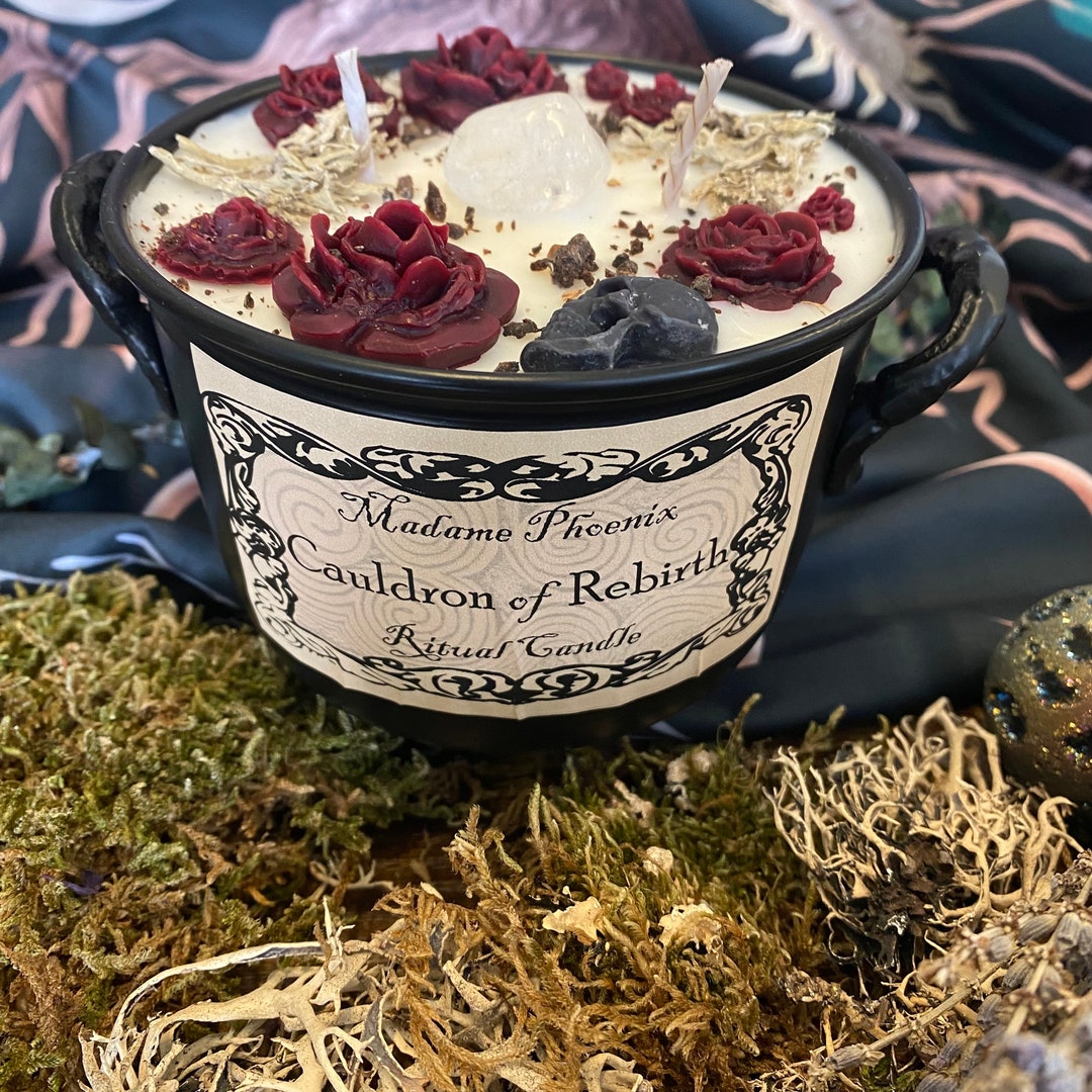 Cauldron of Rebirth Spell Candle - Etsy