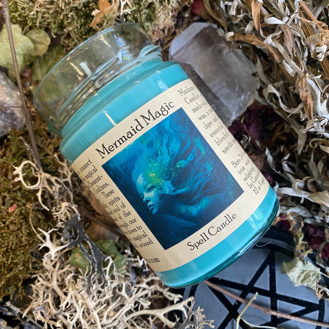 Mermaid Magic Water Spirit Altar Candle - Etsy