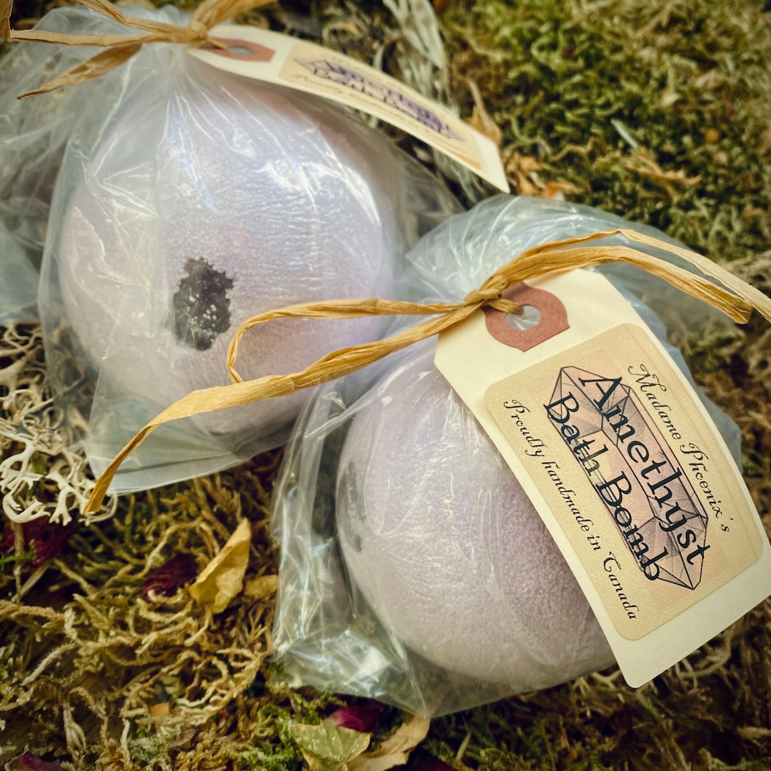 Amethyst Crystal Magic Spell Vegan Bath Bomb - Etsy