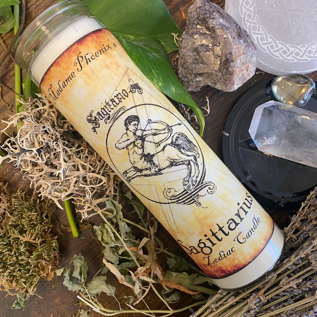 Zodiac Magic Sagittarius Astrology Spell Candle - Etsy
