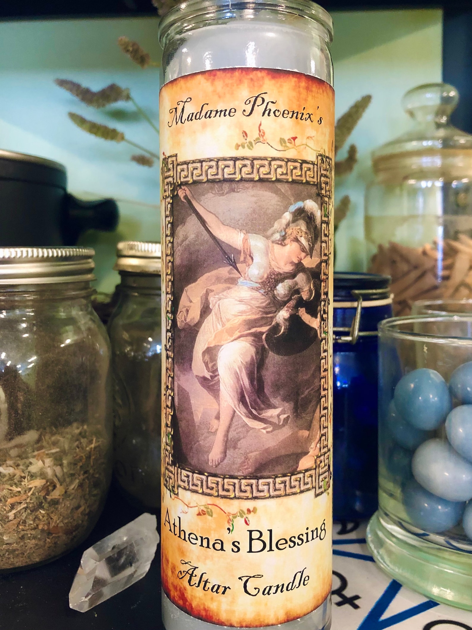 Athena Goddess Altar Shrine Ritual Candle - Etsy
