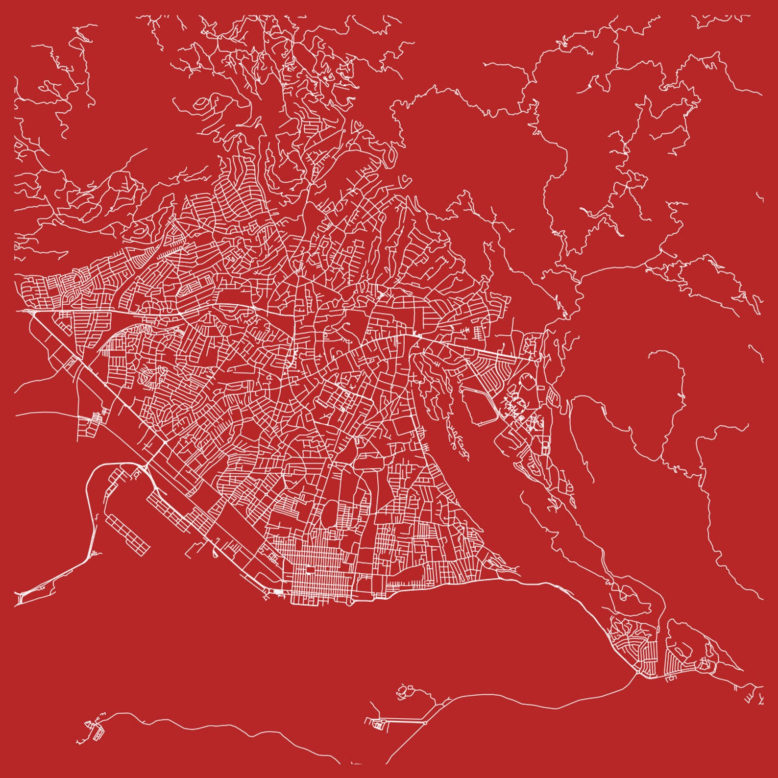 KINGSTON CITY MAP Fine Art Map Poster Canada Ontario - Etsy Canada