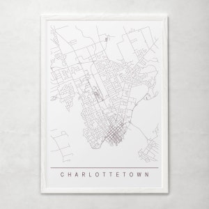 CHARLOTTETOWN MAP High Quality Giclee Print Minimalist - Etsy