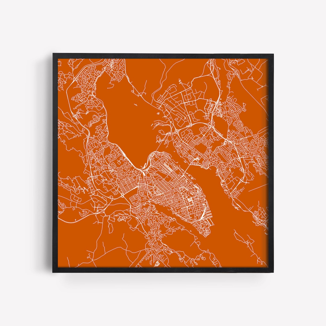 HALIFAX CITY MAP Fine Art Map Poster - Modern Nova Scotia Canada Print ...