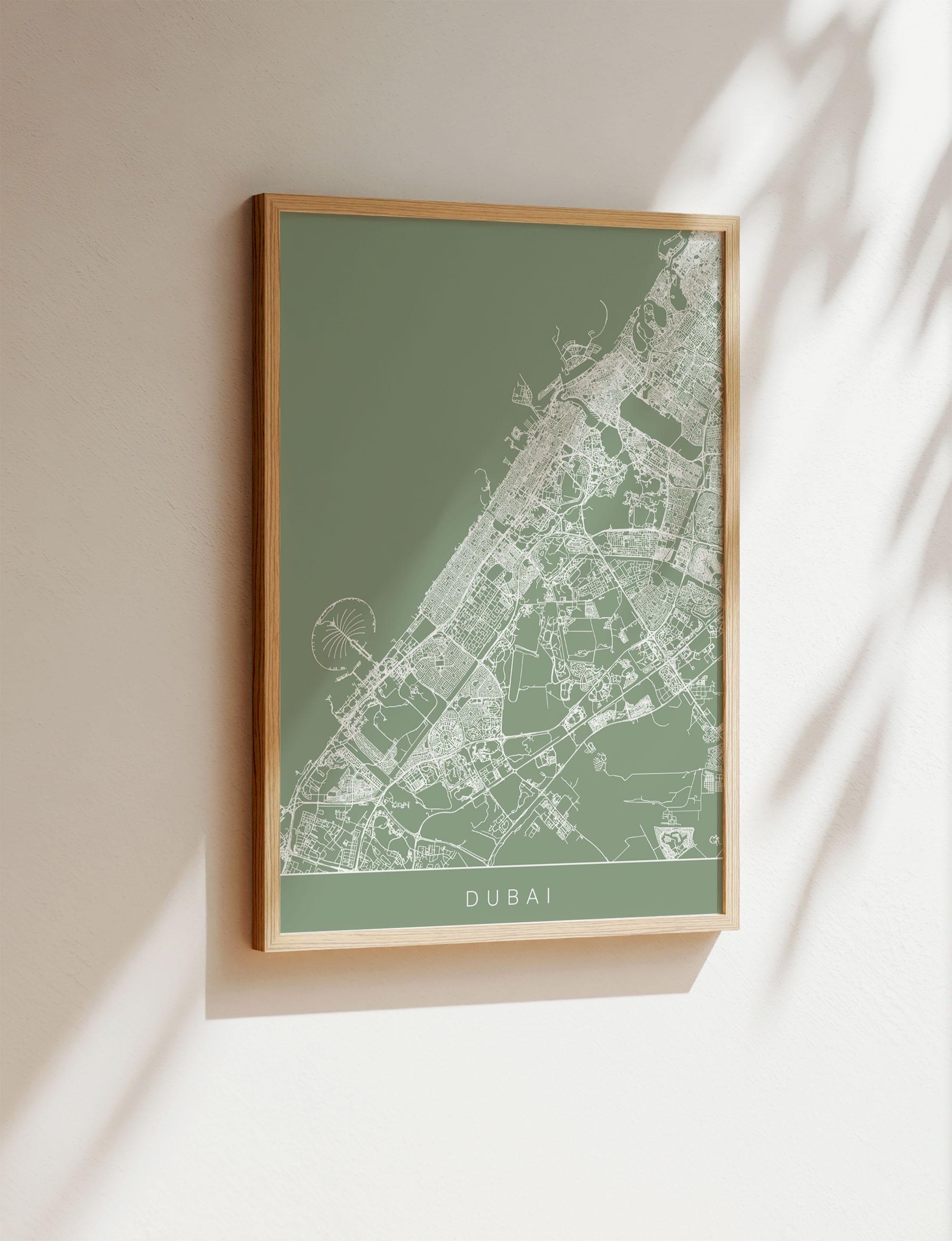 DUBAI CITY MAP, Digital Download, Modern United Arab Emirates Poster ...