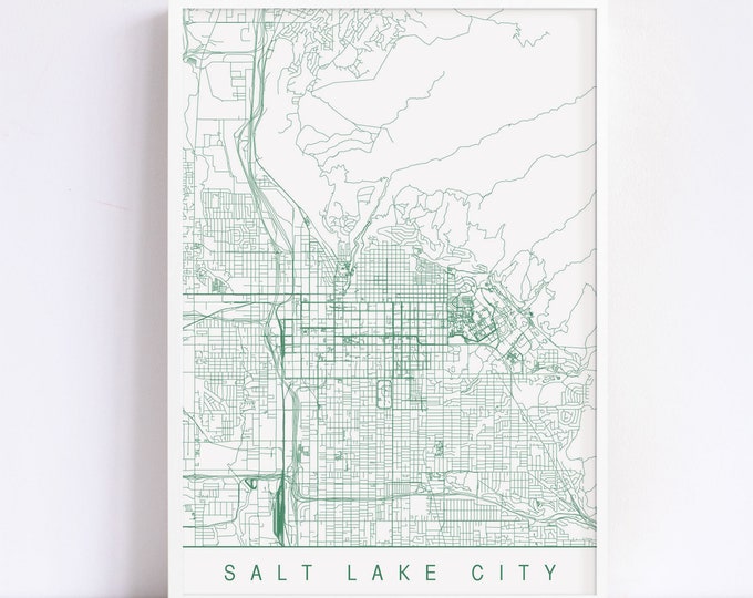 Salt Lake City Utah Map Printable, Printable Map for Office, Salt Lake ...
