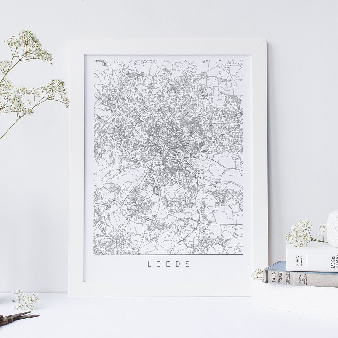 LEEDS MAP High Quality Giclee Print Minimalist Leeds Art - Etsy Canada