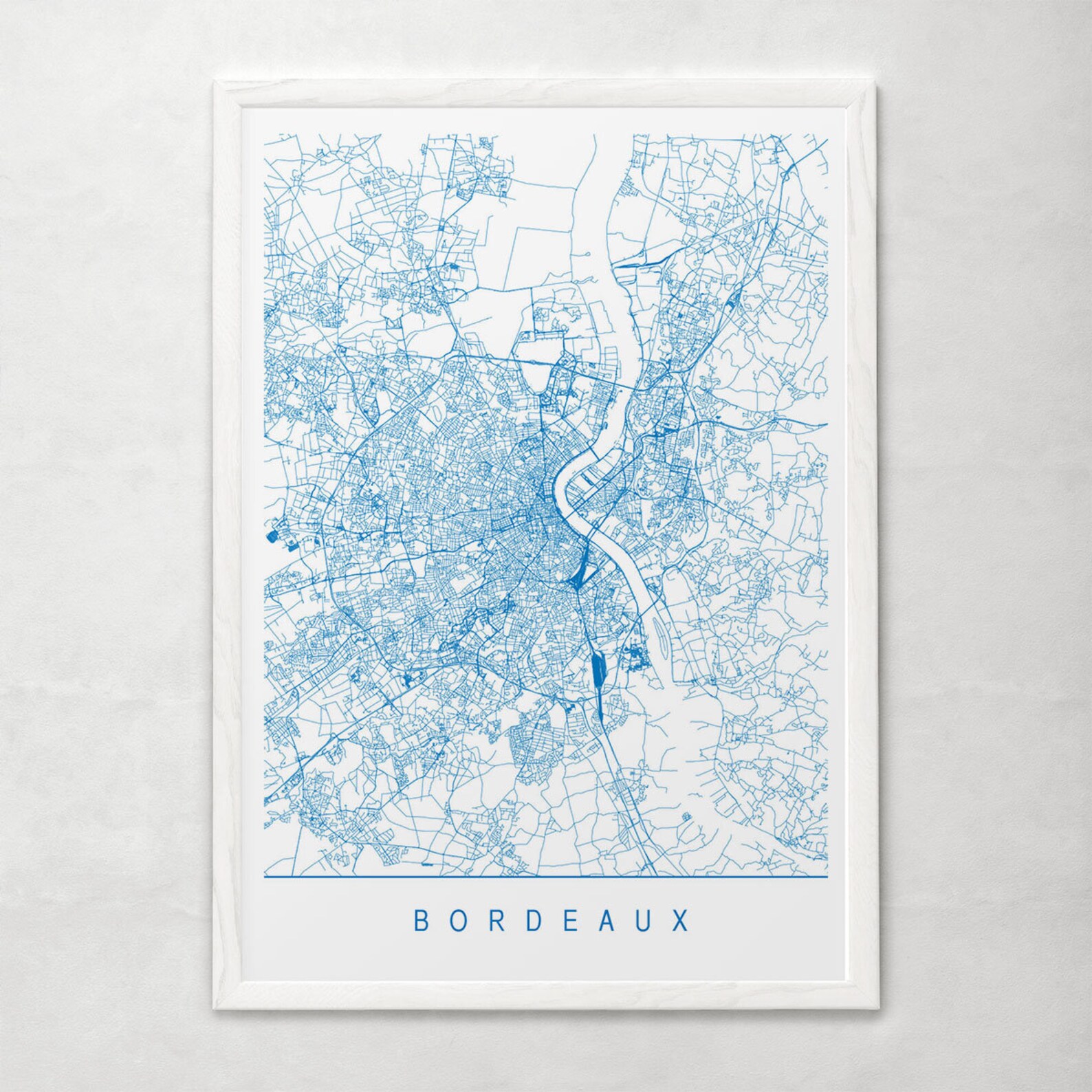BORDEAUX MAP High Quality Giclee Print Minimalist Bordeaux - Etsy