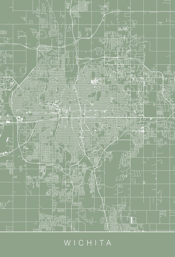 Mapa Imprimible De Wichita-ks Wichita Kansas Map Hi Res Stock