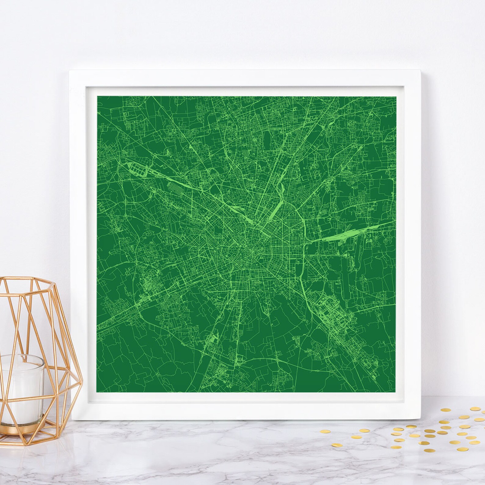 MILAN MAP PRINT Customizable Colors Milan Wall Art City | Etsy