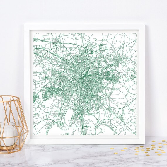 LEIPZIG CITY MAP Fine Art Map Poster Leipzig Map Print | Etsy