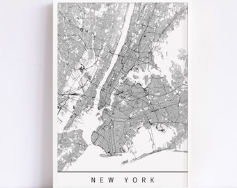 BOSTON CITY MAP, Line Art City Map, Road Map of Boston Minimalist City ...