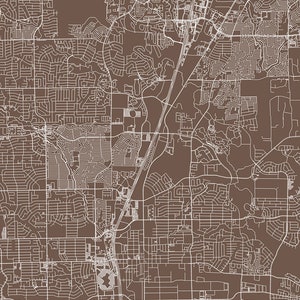 PLANO CITY MAP Line Art City Map Road Map of Plano, Texas Map U.S.A ...