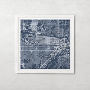 SAINT PAUL CITY Map - Minimalist Wall Art, Modern Design City Grid ...