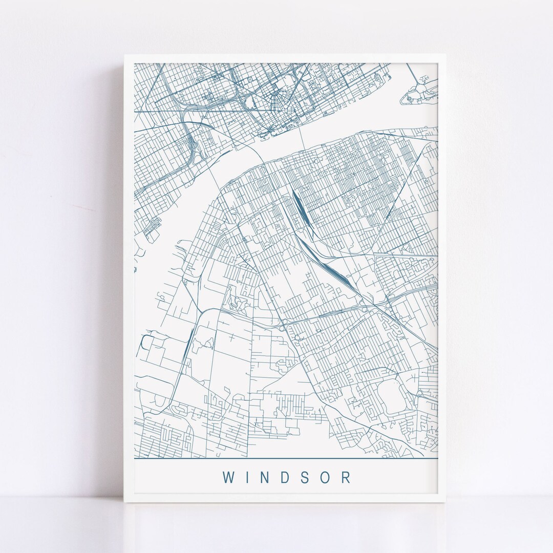 WINDSOR MAP - Minimalist Windsor Art Print, Customizable City Map, High ...