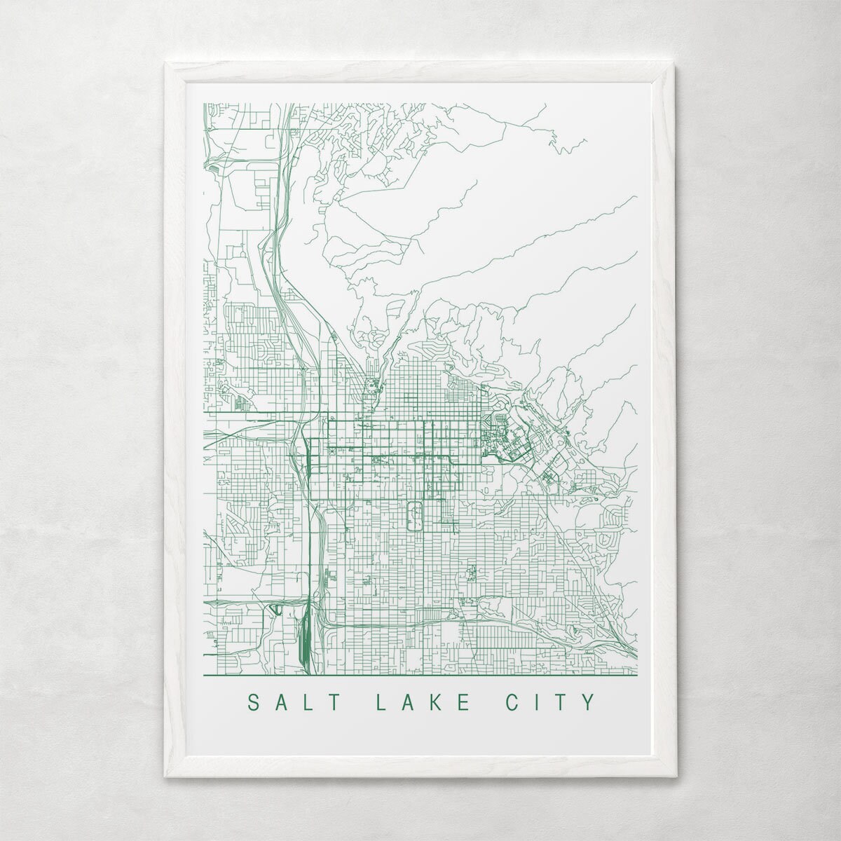 SALT LAKE CITY Map Minimalist Salt Lake City Utah Art Print | Etsy