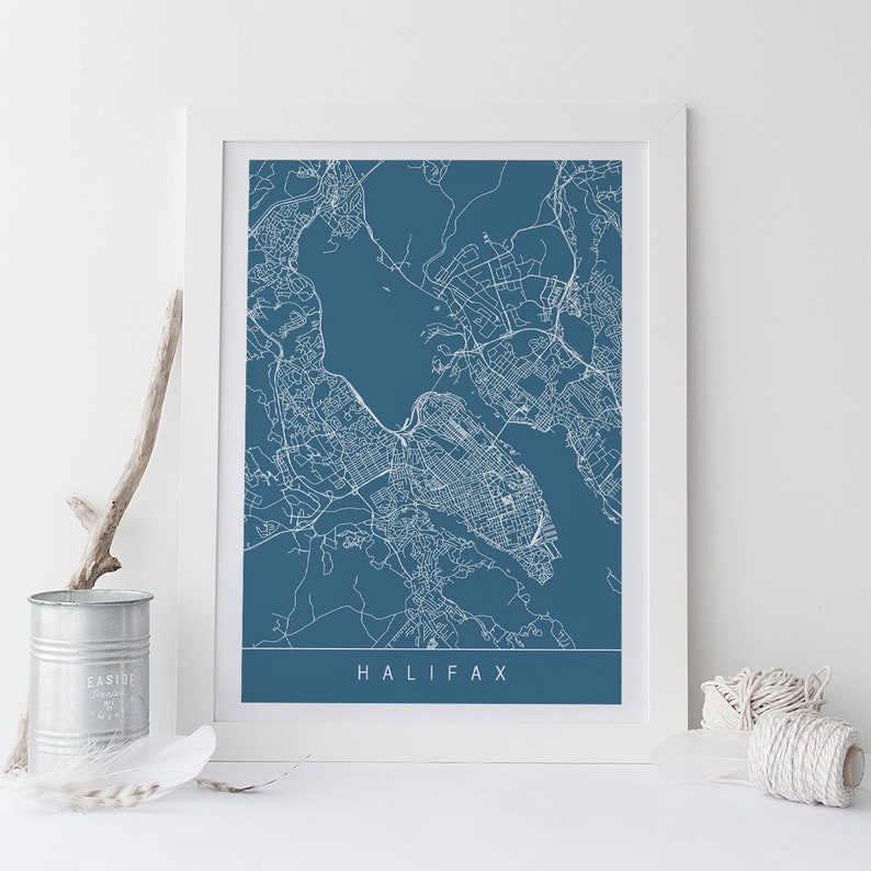 HALIFAX CITY MAP Art Print Line Art City Map Halifax Nova | Etsy