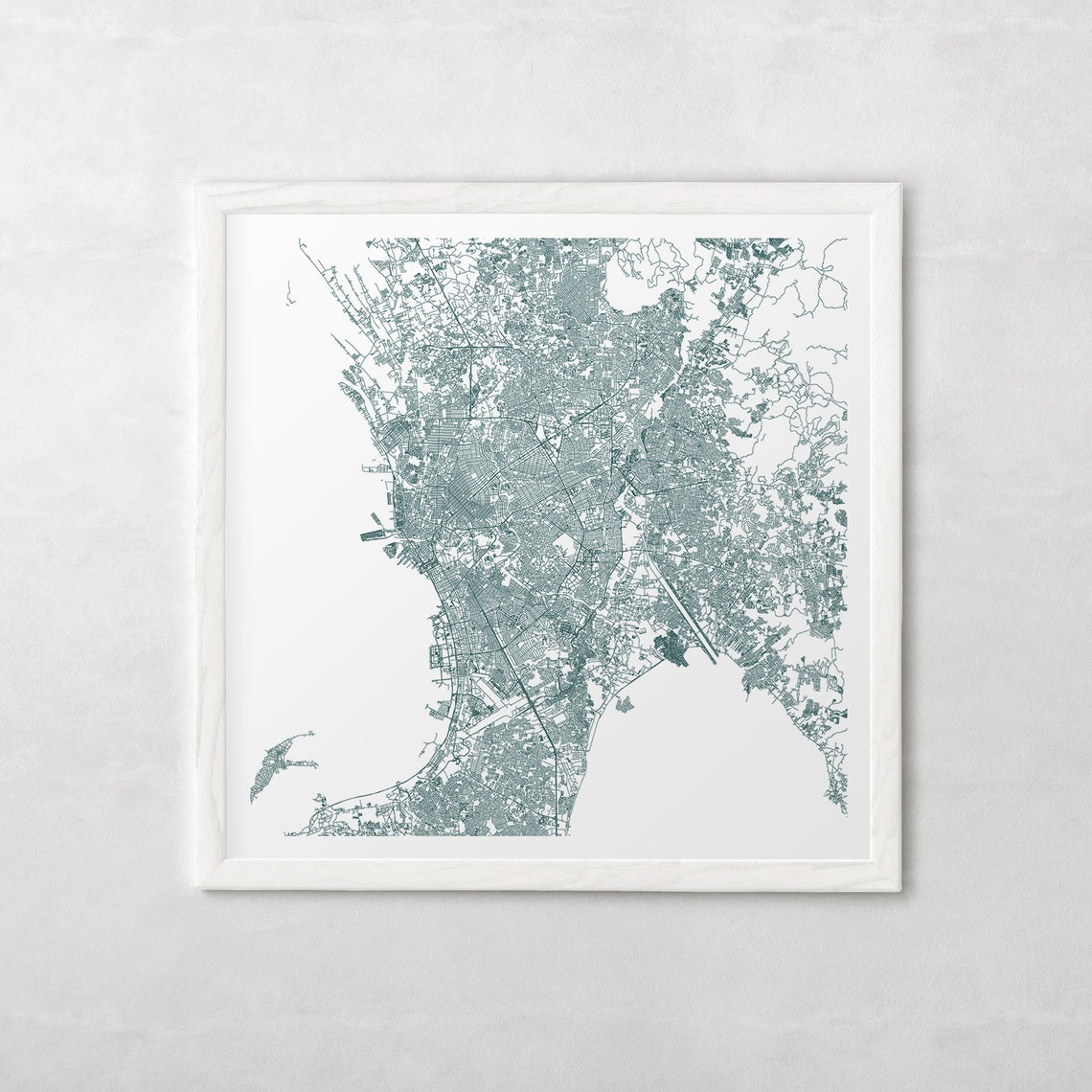 MANILA MAP Fine Art Map Poster Manila Philippines Map - Etsy
