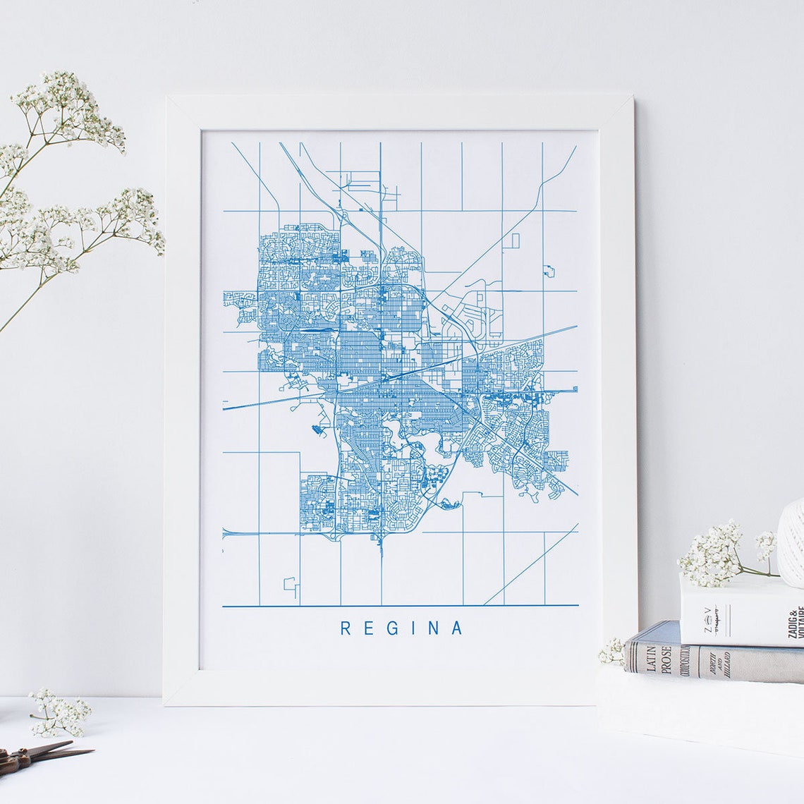 REGINA MAP Minimalist Regina Art Print Customizable City - Etsy