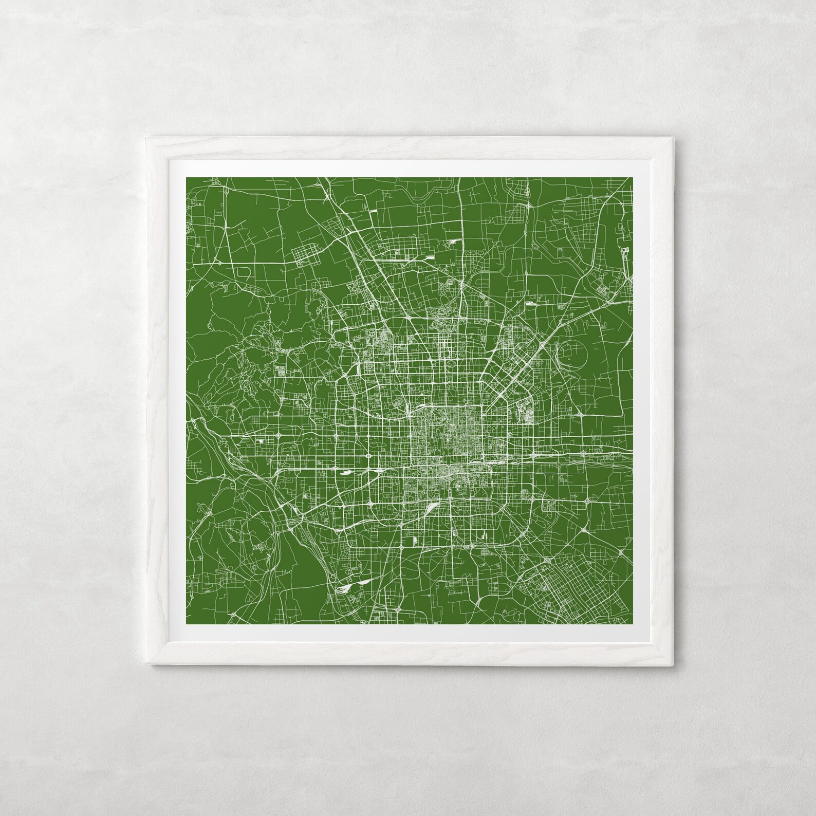 BEIJING China CITY MAP Poster Line Art City Map Road Map of - Etsy
