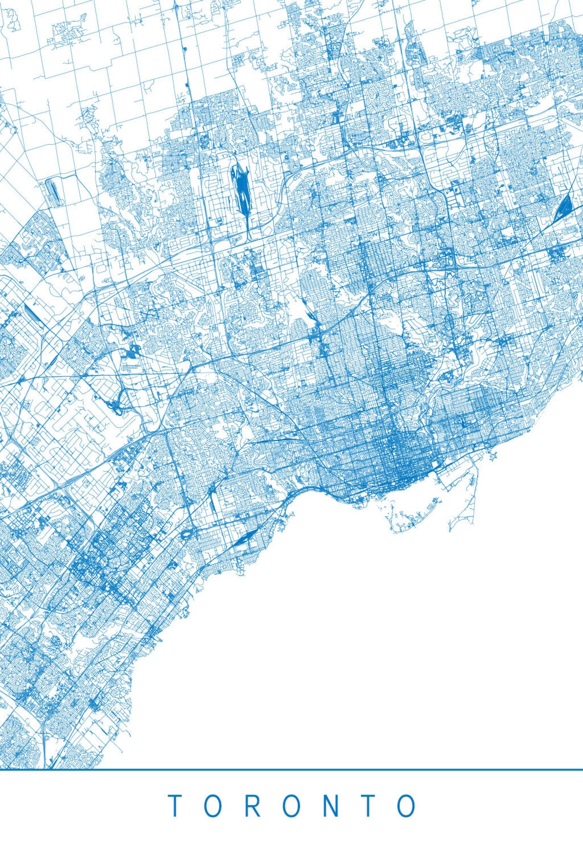 MAP OF TORONTO Minimalist Toronto Art Print Customizable - Etsy Canada