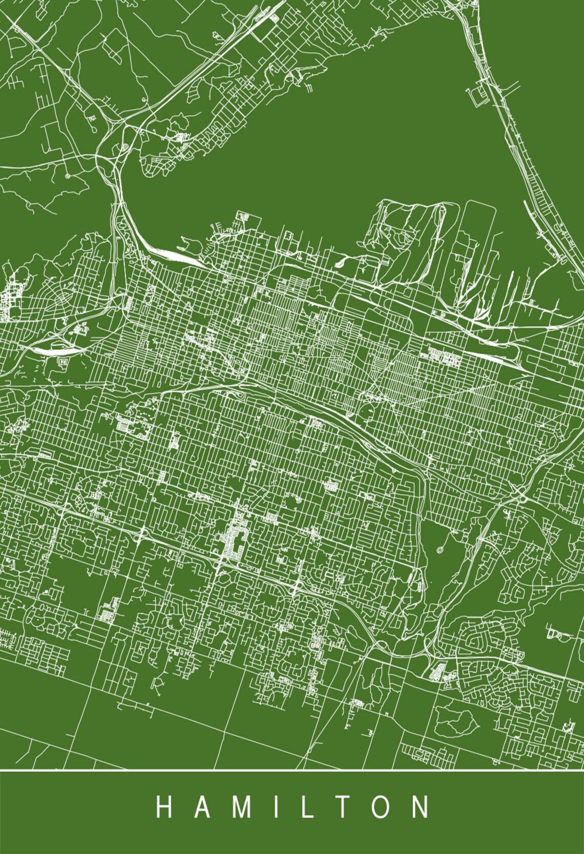 HAMILTON CITY MAP Art Print Line Art City Map Hamilton - Etsy Canada