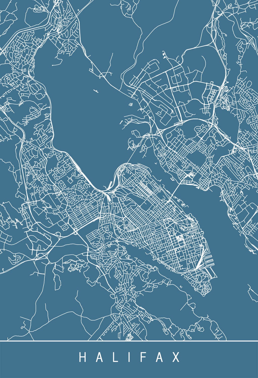 HALIFAX CITY MAP Art Print Line Art City Map Halifax Nova - Etsy Canada