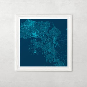 AUCKLAND MAP POSTER color Variations Auckland N.z.map New - Etsy