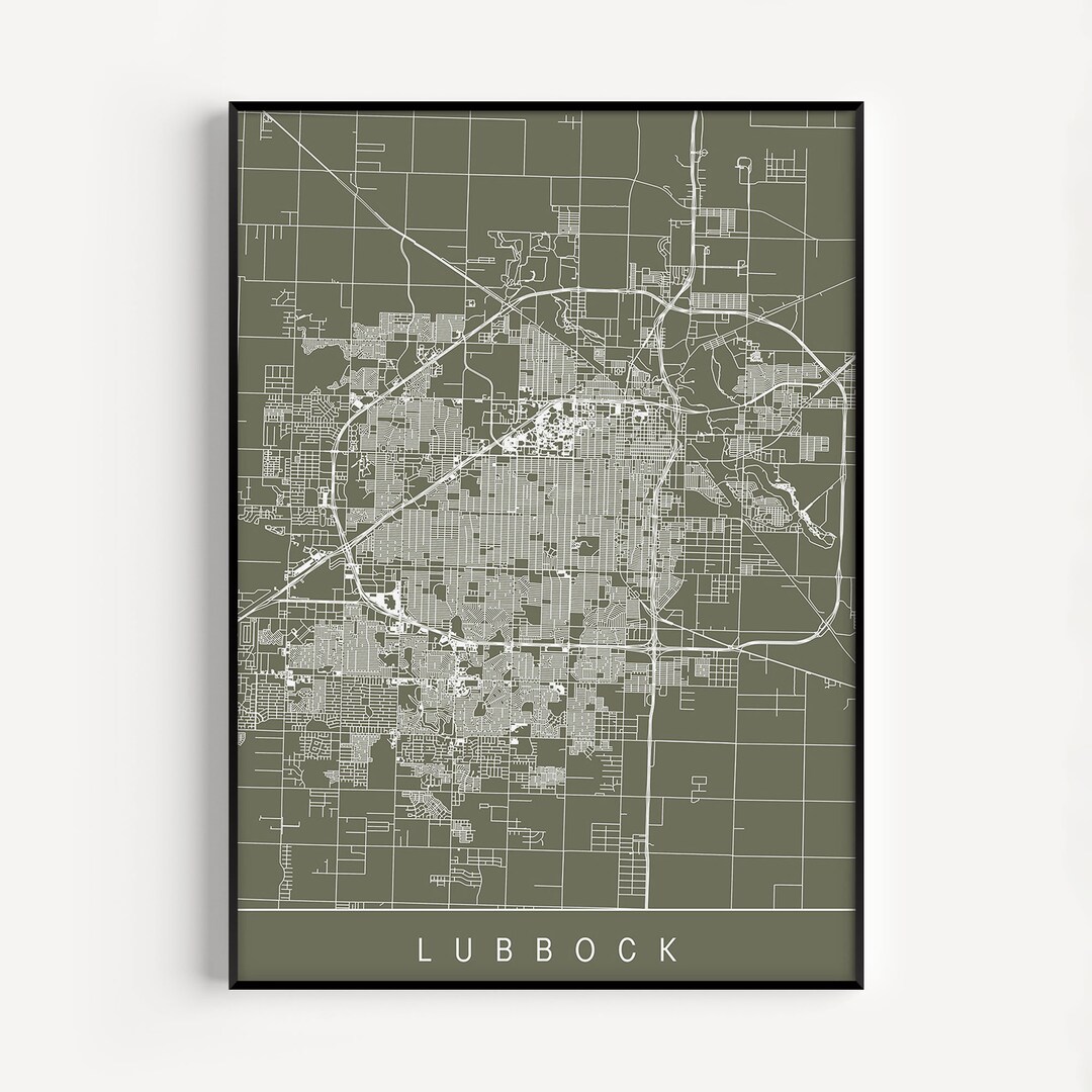 LUBBOCK CITY MAP Line Art City Map Road Map of Lubbock, Texas Map, U.S ...