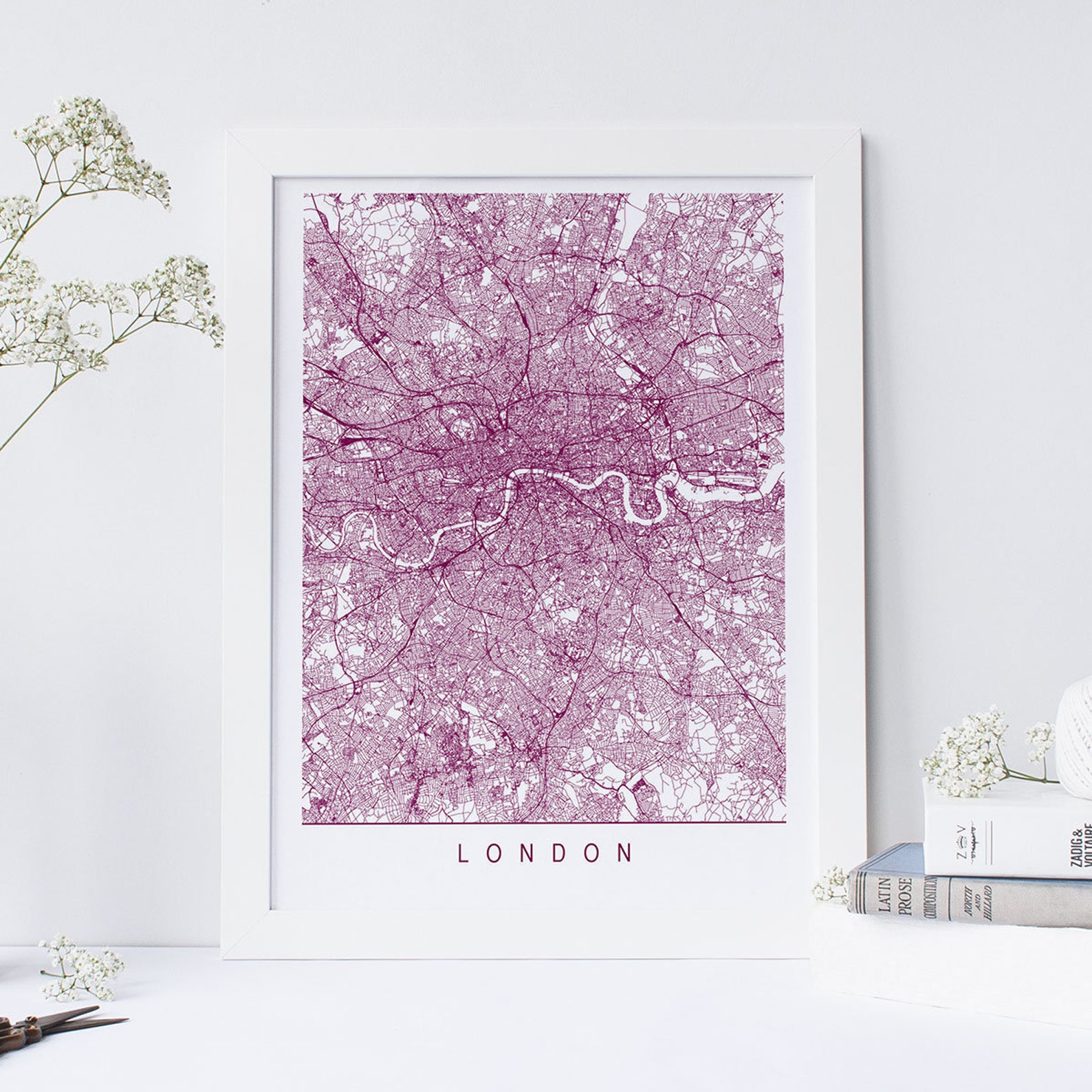 LONDON MAP High Quality Giclee Print Minimalist London Art - Etsy Canada