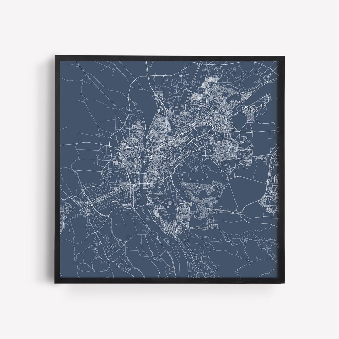 CAIRO CITY MAP Poster Line Art City Map Road Map of Cairo Egypt Map ...