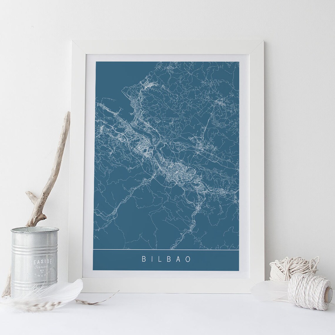 BILBAO CITY MAP Line Art City Map Road Map of Bilbao | Etsy