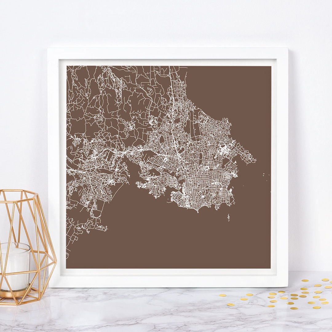 VICTORIA Map PRINT Modern Victoria BC British Columbia Canada Poster ...