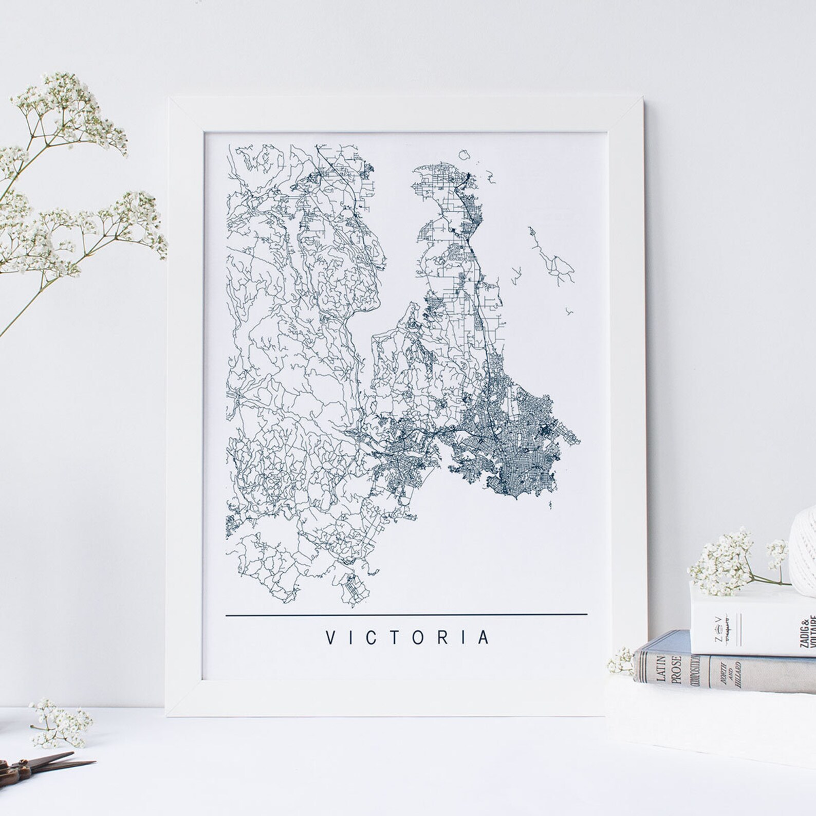 VICTORIA MAP Minimalist Victoria Art Print Customizable - Etsy