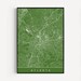 ATLANTA CITY MAP Line Art City Map Road Map of Atlanta - Etsy