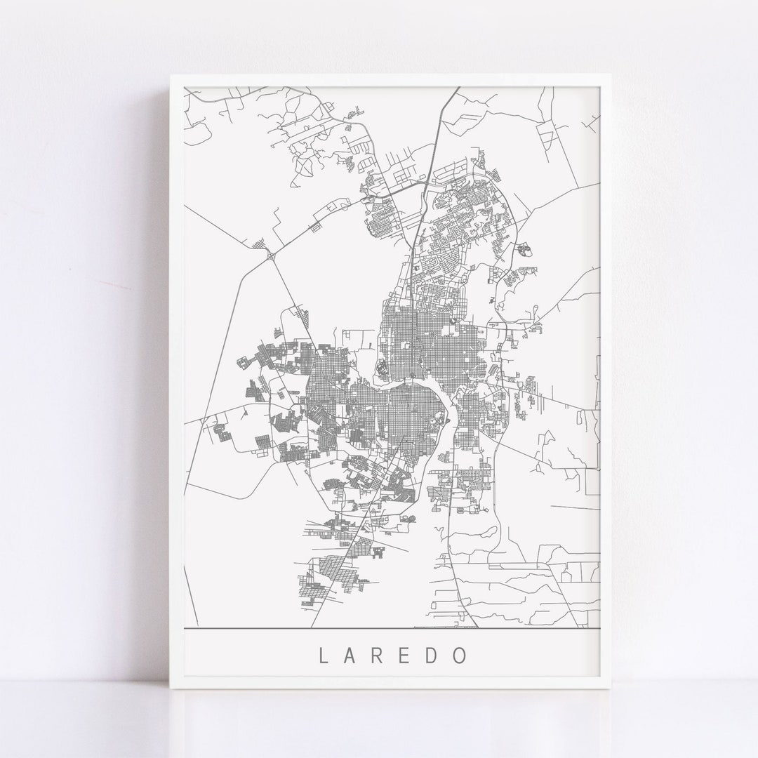 MAPA DE LAREDO TEXAS Mapa de la ciudad personalizable - Etsy España