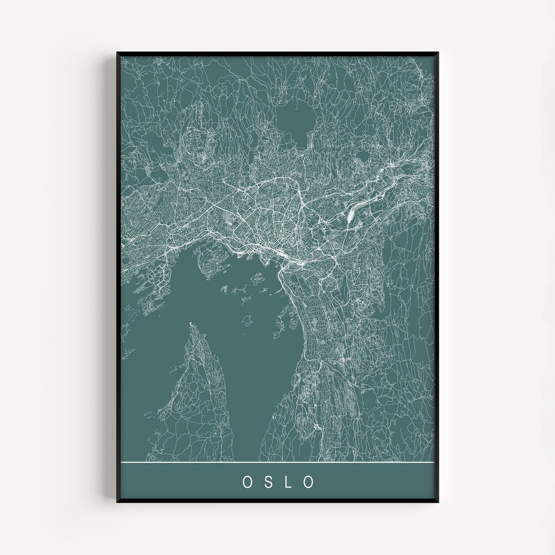 OSLO MAP ART Print Modern City Print Art Customizable City Map Home ...