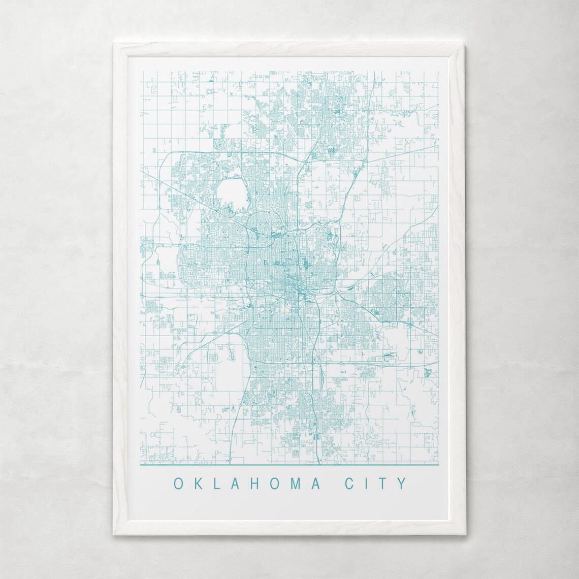 OKLAHOMA MAP High Quality Giclee Print Minimalist Oklahoma | Etsy