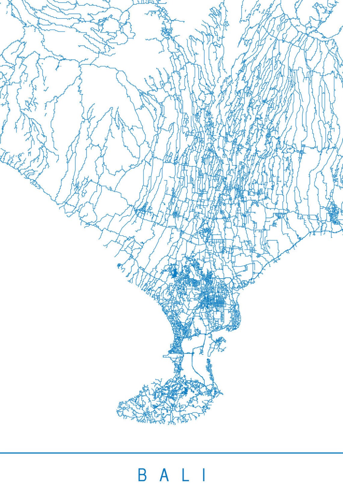 BALI MAP High Quality Giclee Print Minimalist Bali Art - Etsy