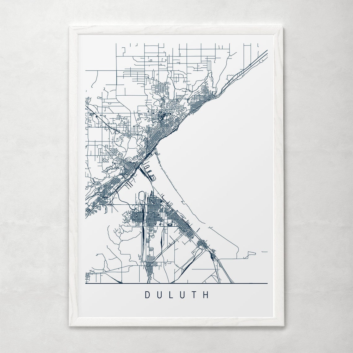 DULUTH MAP High Quality Giclee Print Minimalist Duluth Art | Etsy