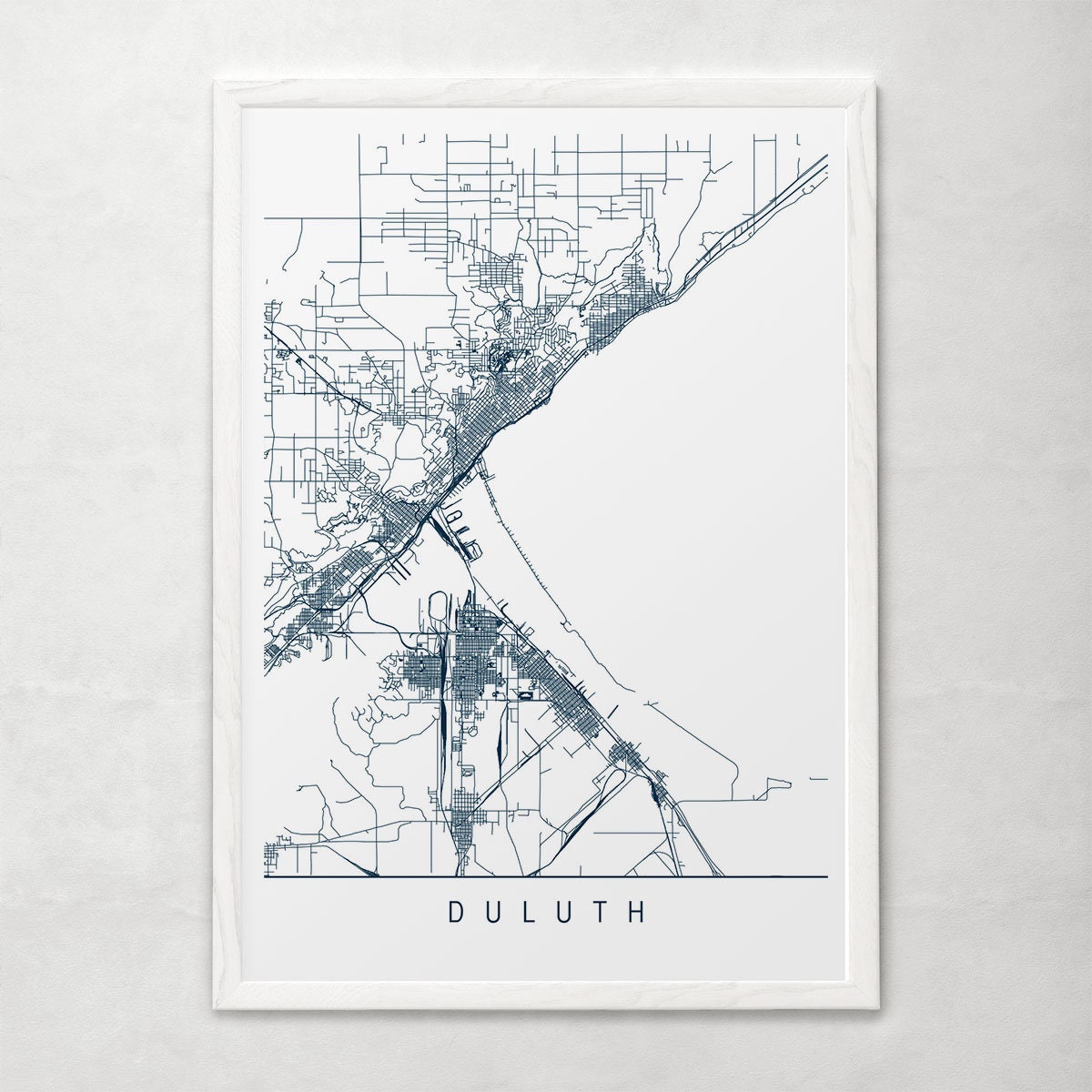 DULUTH MAP High Quality Giclee Print Minimalist Duluth Art - Etsy Canada