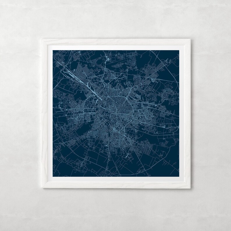 BUCHAREST MAP PRINT Look Color Variations Bucharest | Etsy