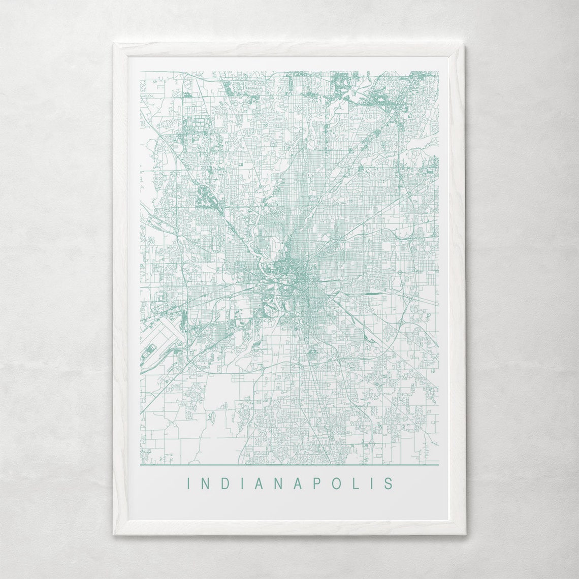 INDIANAPOLIS MAP ART High Quality Giclee Print Minimalist - Etsy Canada