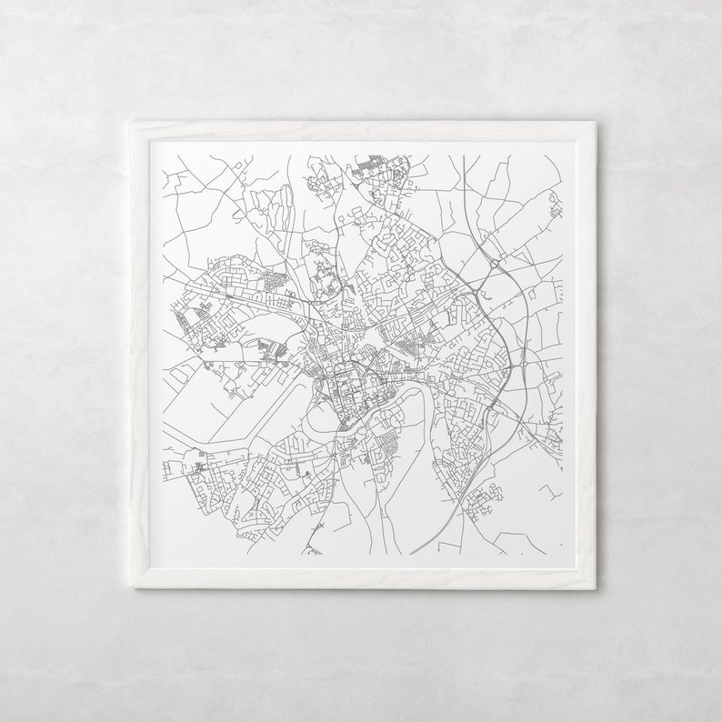 CHESTER CITY MAP Fine Art Map Poster Chester Map Print | Etsy