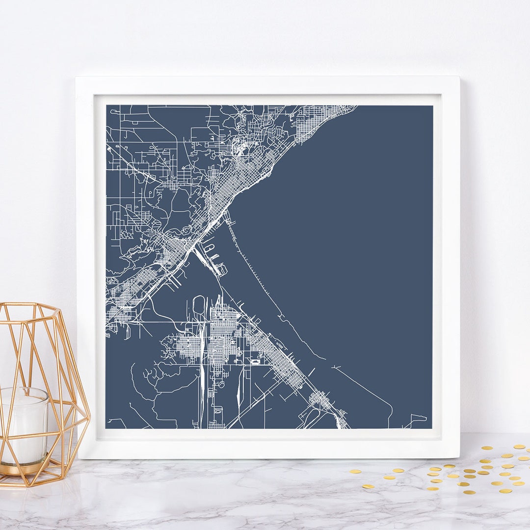 DULUTH CITY MAP Fine Art Map Poster Modern Duluth - Etsy