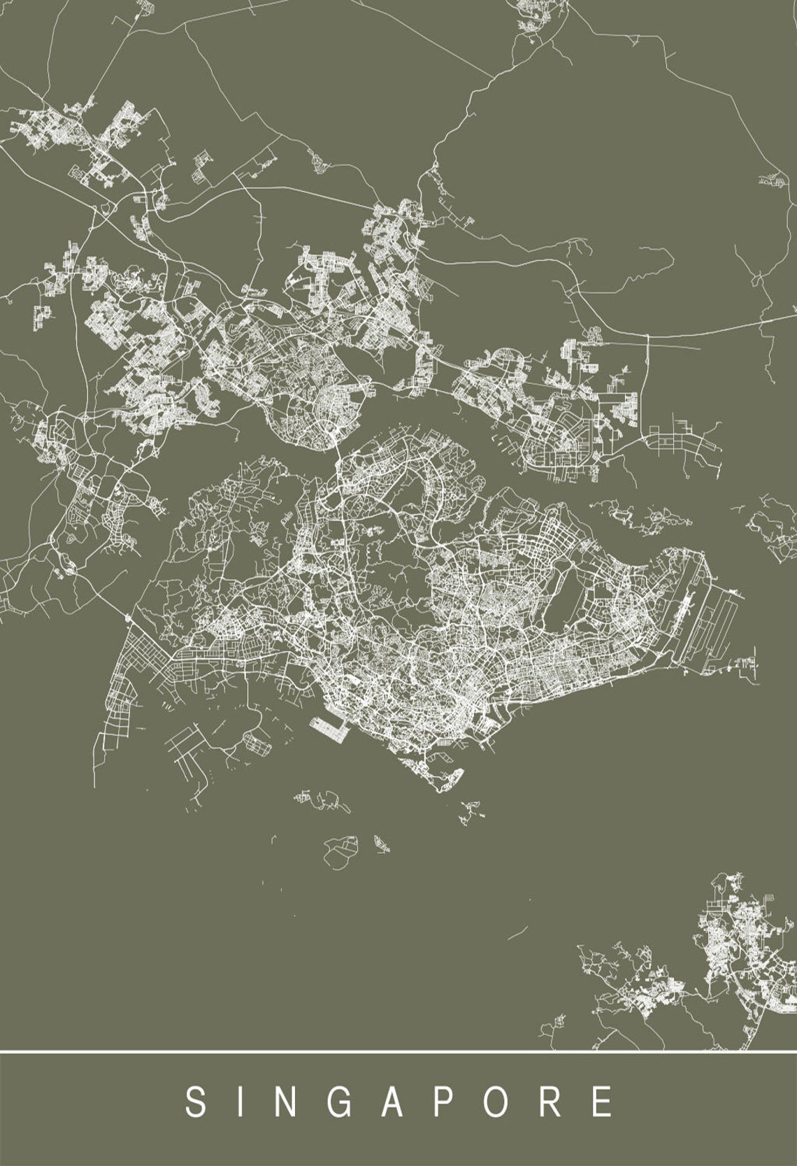 SINGAPORE MAP PRINT Modern City Print Art Customizable - Etsy Canada