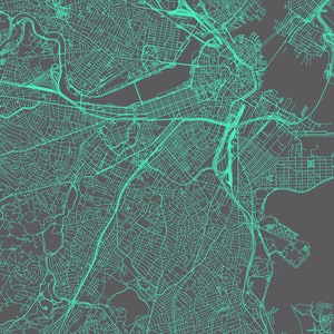 BOSTON MAP Modern Boston Art Print Minimalist City Map - Etsy Canada