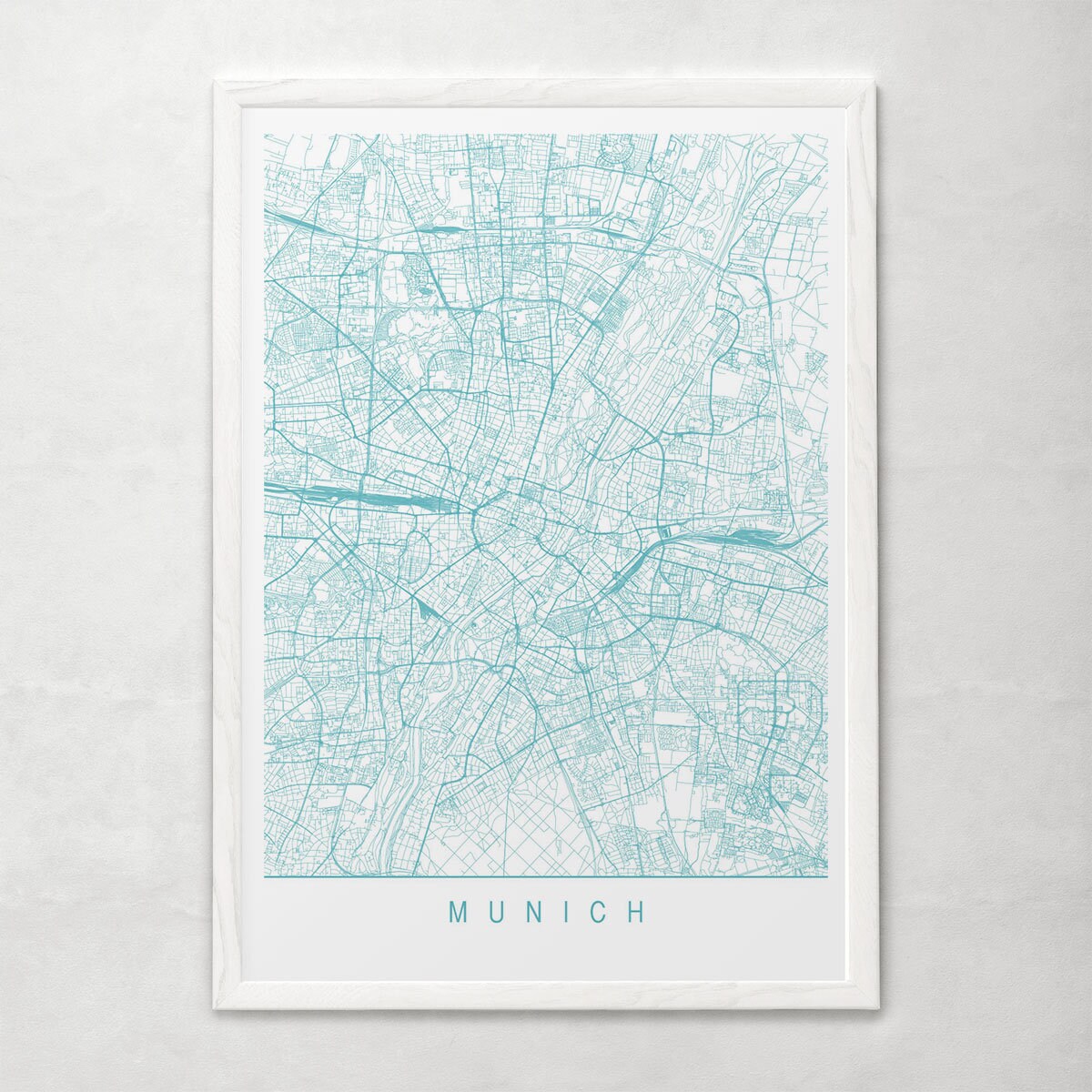 MUNICH MAP High Quality Giclee Print Minimalist Munich Art - Etsy Canada
