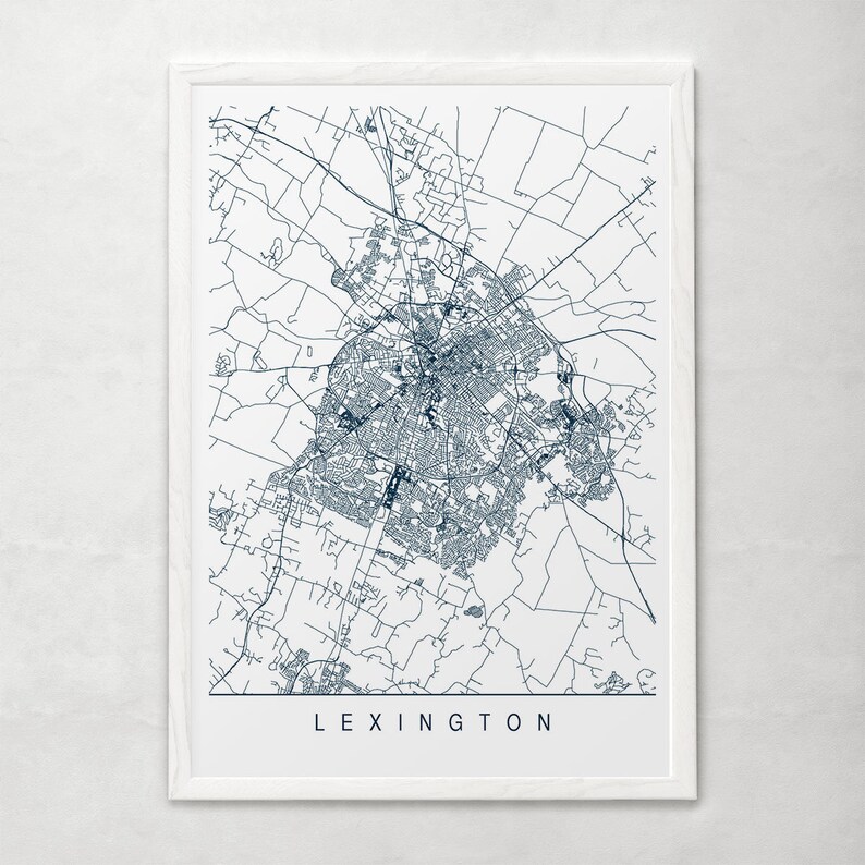 LEXINGTON MAP High Quality Giclee Print Minimalist - Etsy
