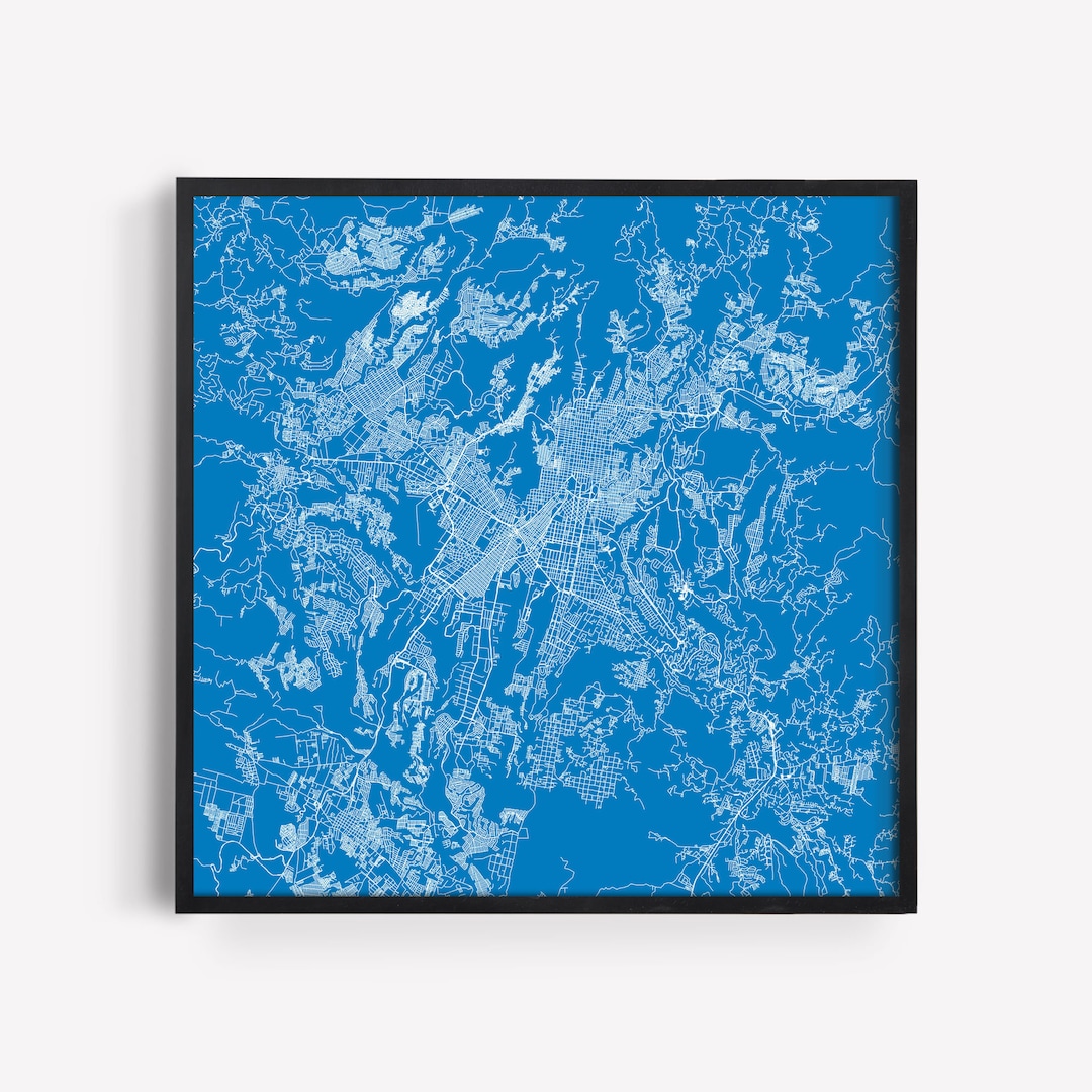 GUATEMALA CITY MAP Fine Art Map Poster - Modern Guatemala City Print ...